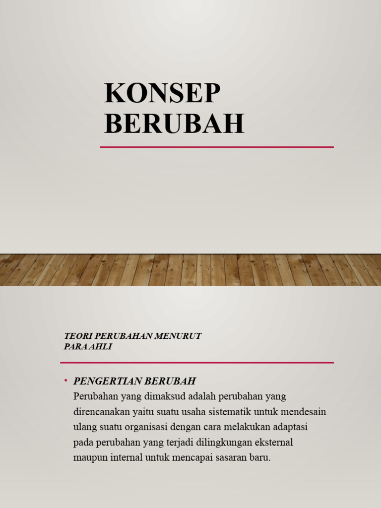 Konsep Berubah | PDF