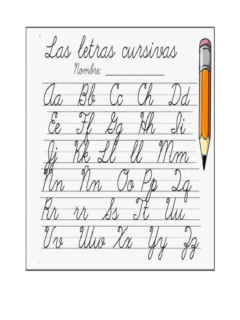 Letras Cursivas | PDF