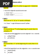 Afrikaans Stompi Word Order | PDF