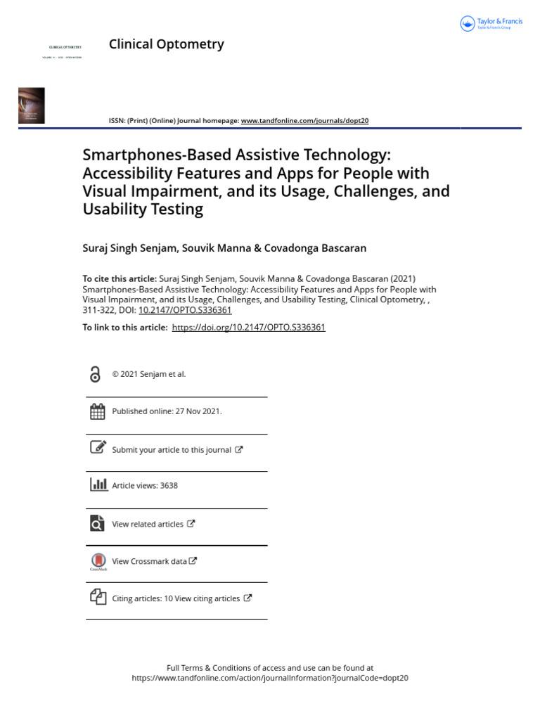 Smartphones-Based Assistive Technology Accessibility Features and Apps ...