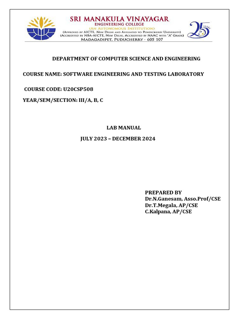 Selenium Testing Lab Manual | PDF | Selenium (Software) | Computer Science