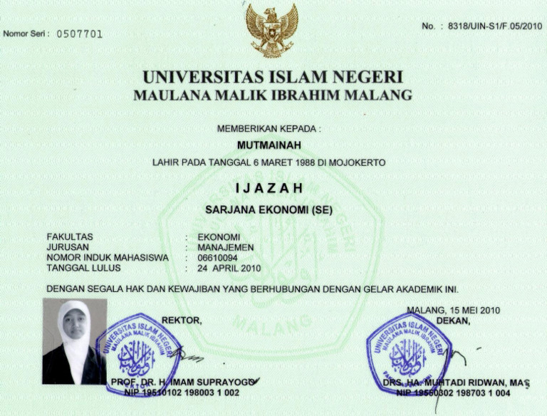 Ijazah S1 | PDF