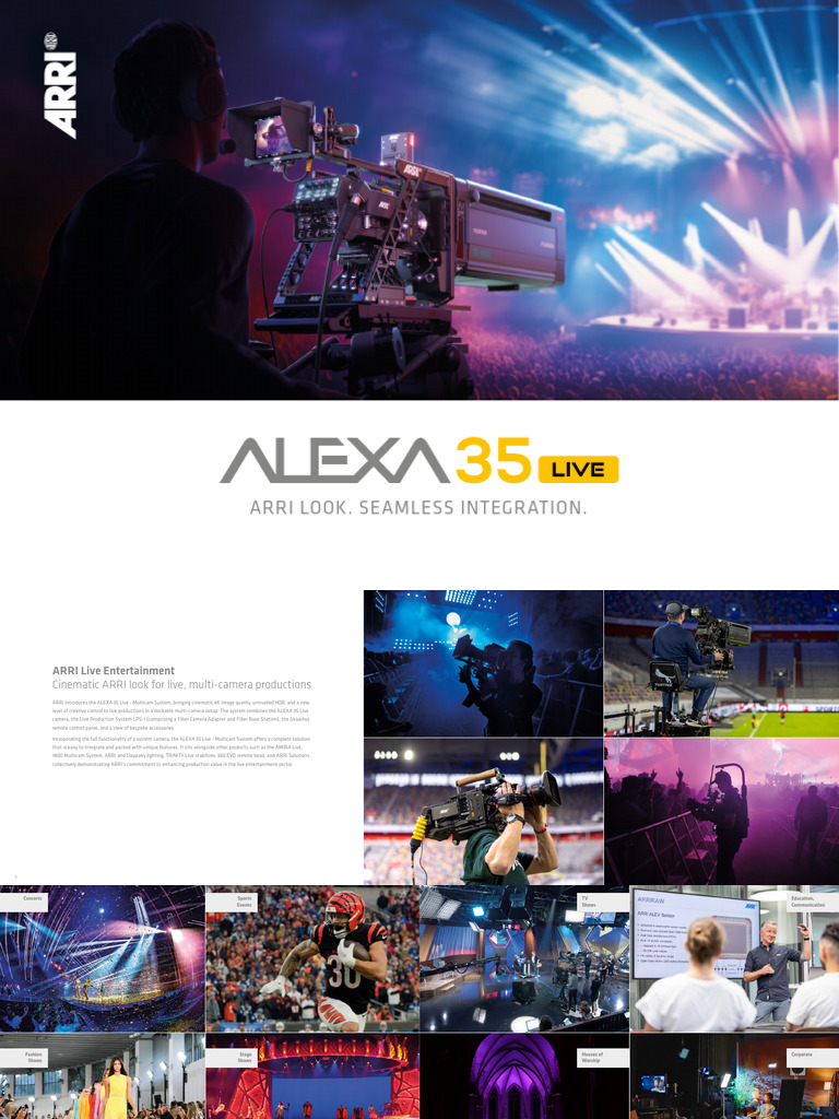 ARRI ALEXA 35 Live - Multicam System Brochure | PDF | Camera | Camera Lens