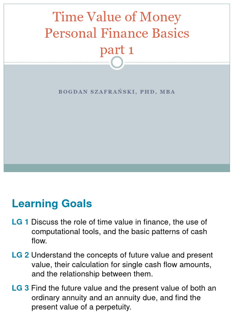 W3 Time Value Part1 | PDF | Present Value | Interest