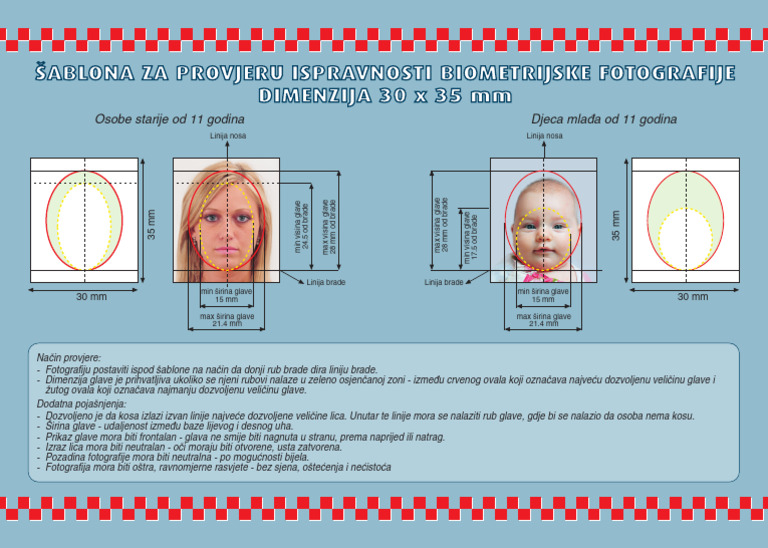 Biometric Photo Template 30x35mm | PDF