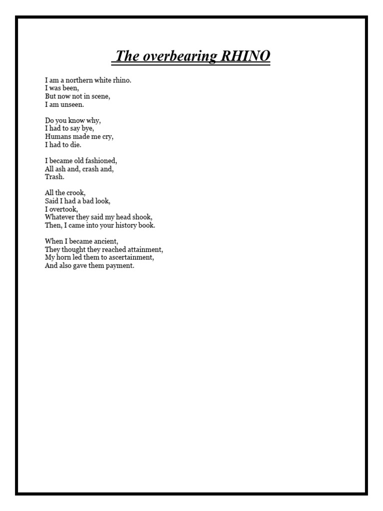 Rhino | PDF | Mystery, Thriller & Crime Fiction