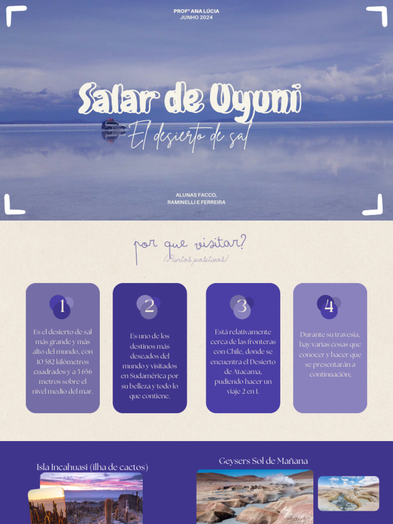 Descubre el Salar de Uyuni en Bolivia | PDF | sal | Ciencias de la Tierra