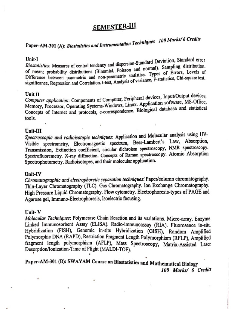 Semester3 Syllabus | PDF | Microorganism | Molecular Cloning