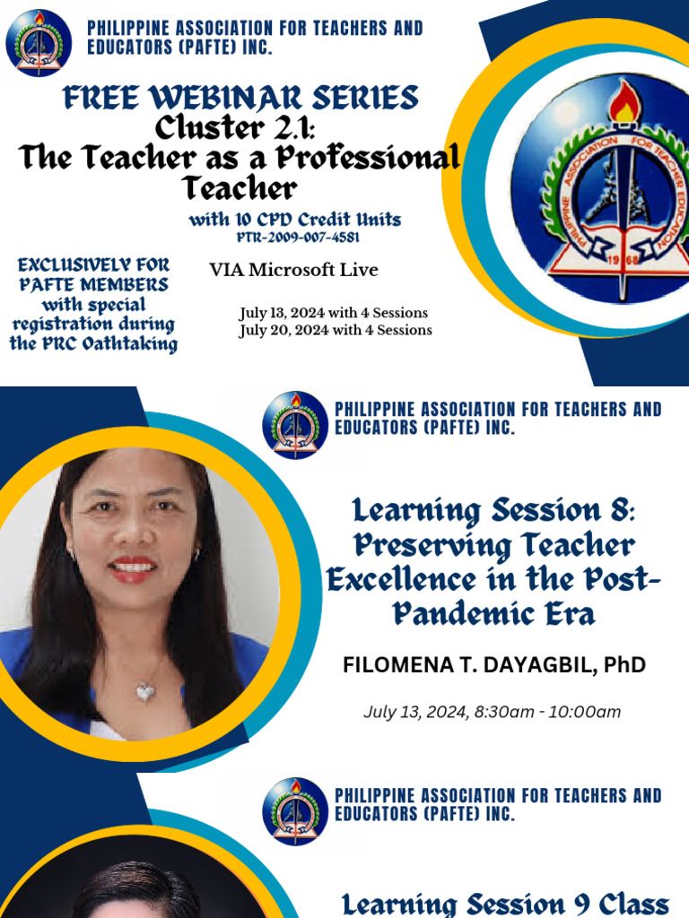 Teacher Professional Development Webinar | PDF | Wellness