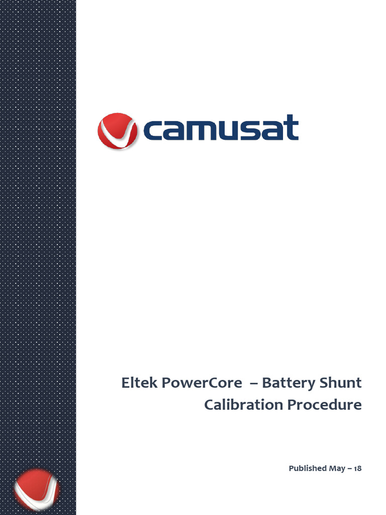 Eltek - Battery Shunt Calibration Procedure | PDF | Fuse (Electrical ...