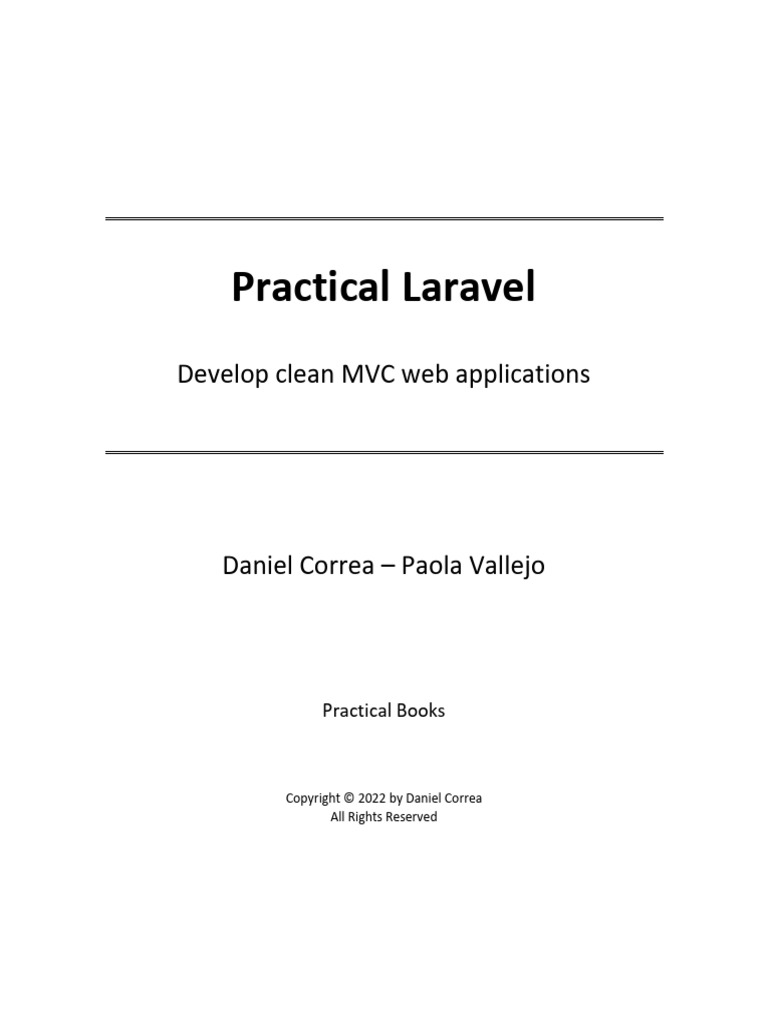 Paperback Practical Laravel | PDF | Model–View–Controller | Bootstrap (Front End Framework)