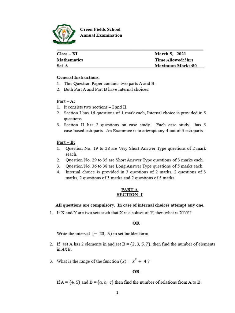 Class 11 Maths Final Exam | PDF | Circle | Analytic Geometry