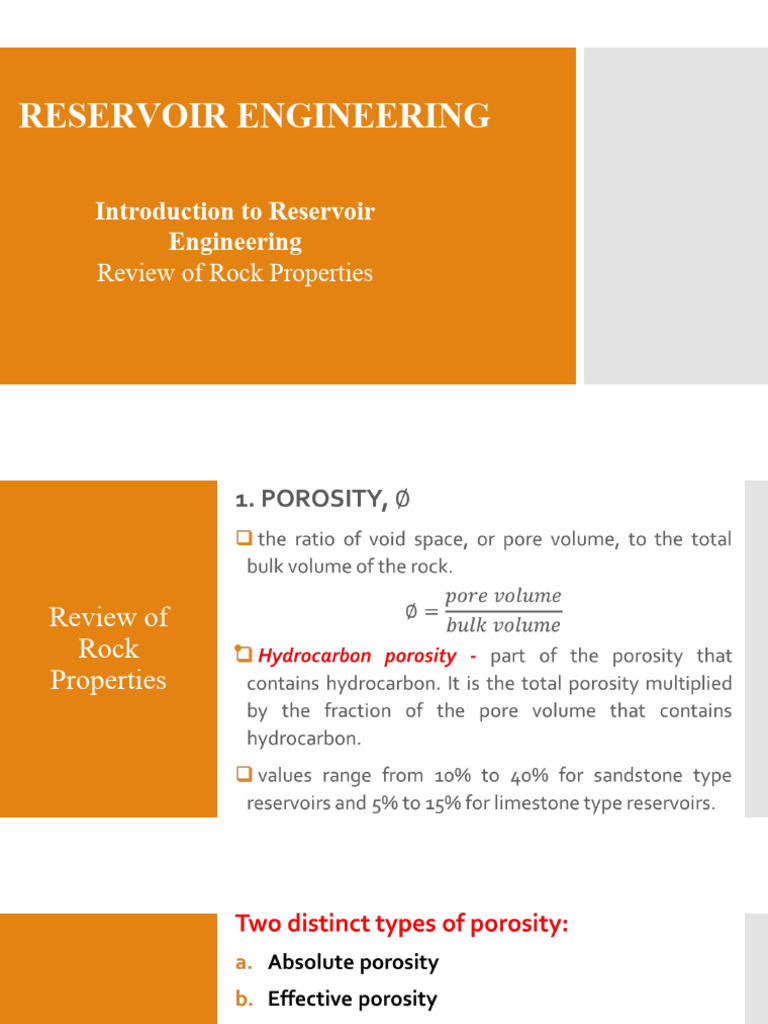 Lesson 1 Introduction - Rock Properties | PDF