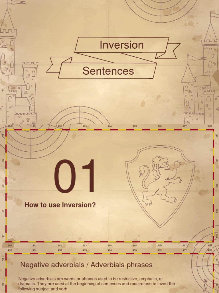 Inversion Sentences | PDF | Verb | Syntax