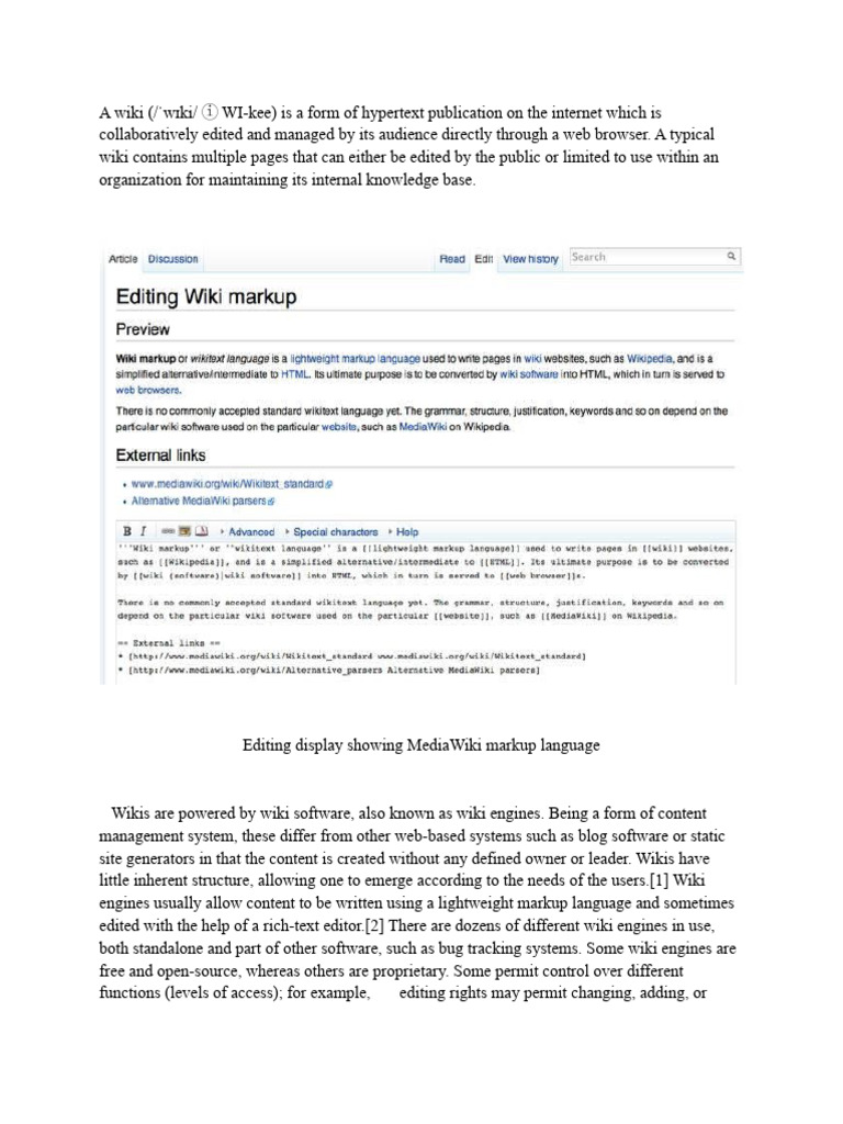 Wikipedia History | PDF | Wiki | Computing