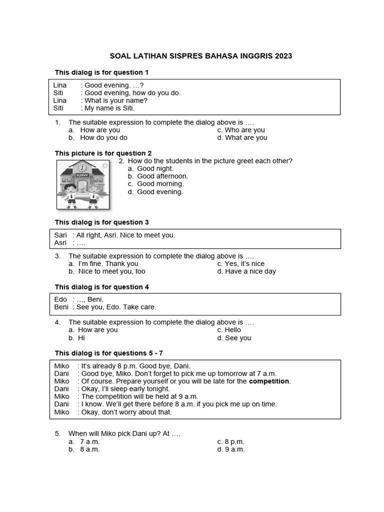 Latihan Soal BHS Inggris | PDF