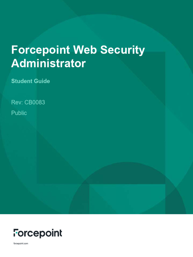 Forcepoint Web Security Administrator Student Guide | PDF | Computer Security | Security