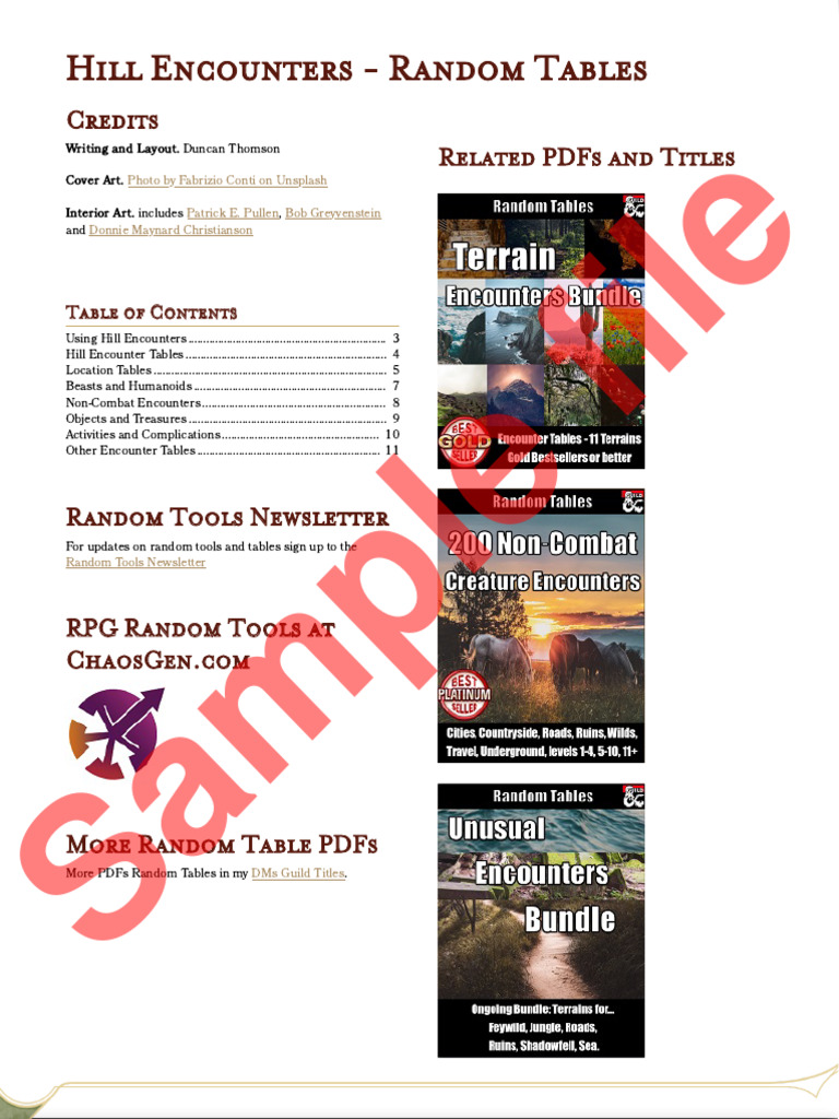 Hill Encounters | PDF