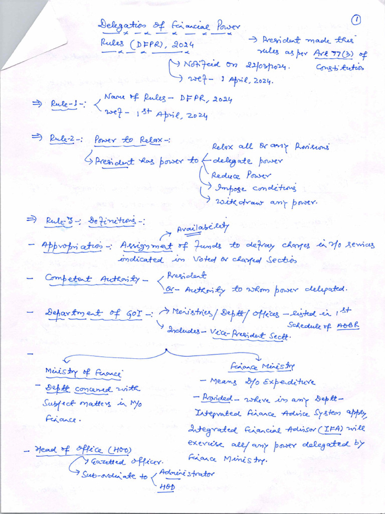 DFPR Updated Guidelines Revision Material | PDF