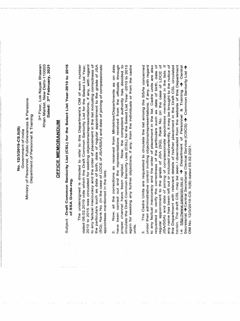 CSL of SL 2010 To 2015 | PDF