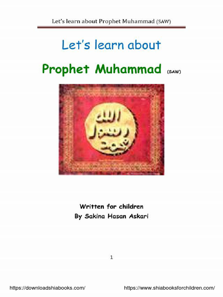 Lets Learn About Prophet Muhammad | PDF | Muhammad | Prophets And ...