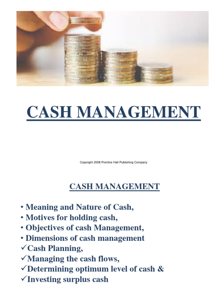 Cash Management PPT SEM-6 | PDF | Cheque | Banks