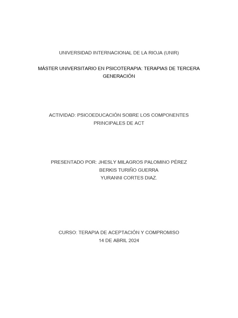 TAC Actividad Grupal 1 Equipo 12 | PDF | Ansiedad | Temor