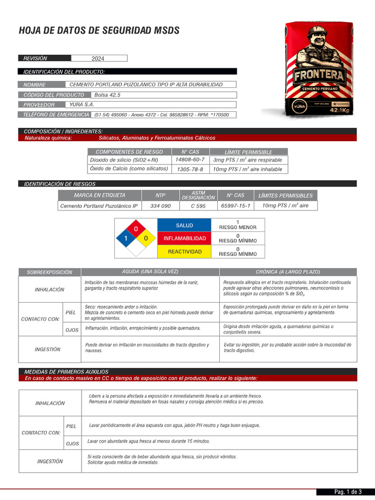 Frontera Ficha MSDS Frontera Ip | PDF