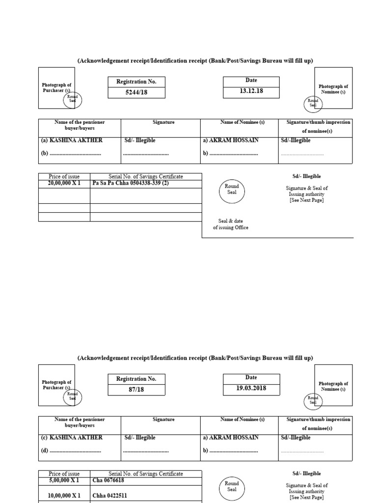 Acknowledgement Receipt | PDF | Bangladesh | Money