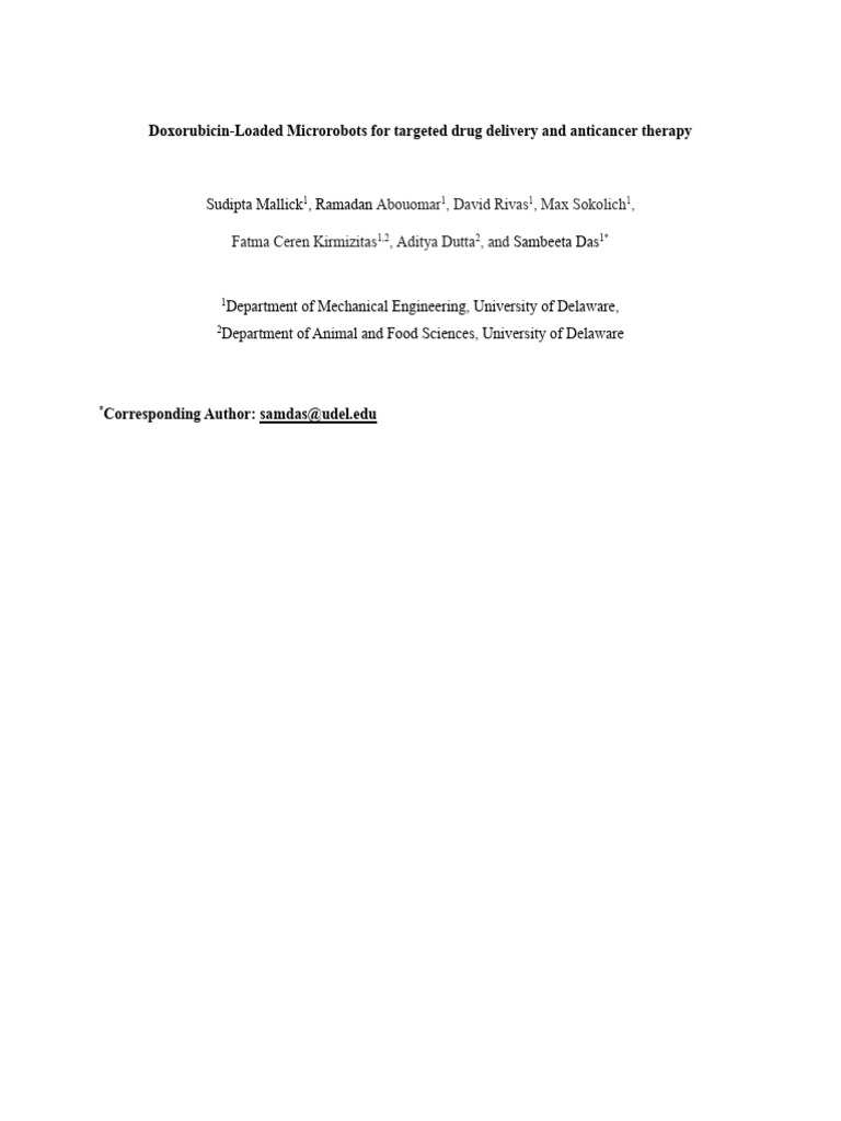 Revised Doxorubicin Manuscript-Sambeeta Das | PDF | Microscope ...