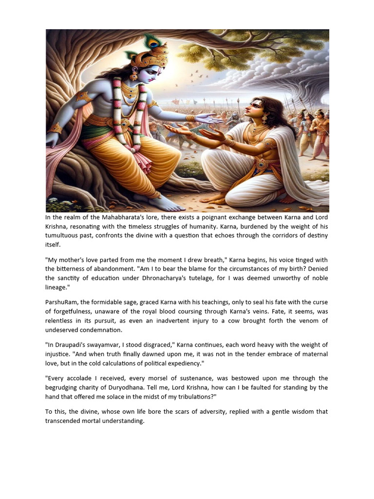 karna destiny | PDF | Mahabharata