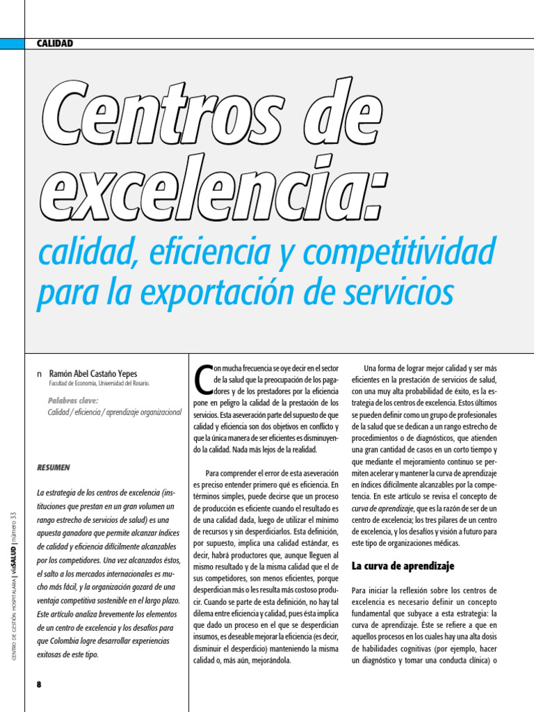 Centros de Excelencia Definición | PDF | Mercado (economía) | Monopolio