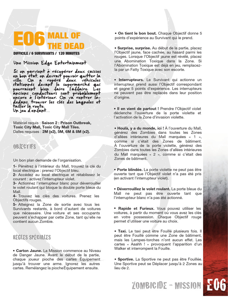 E6 - Mall of The Dead (FR) | PDF