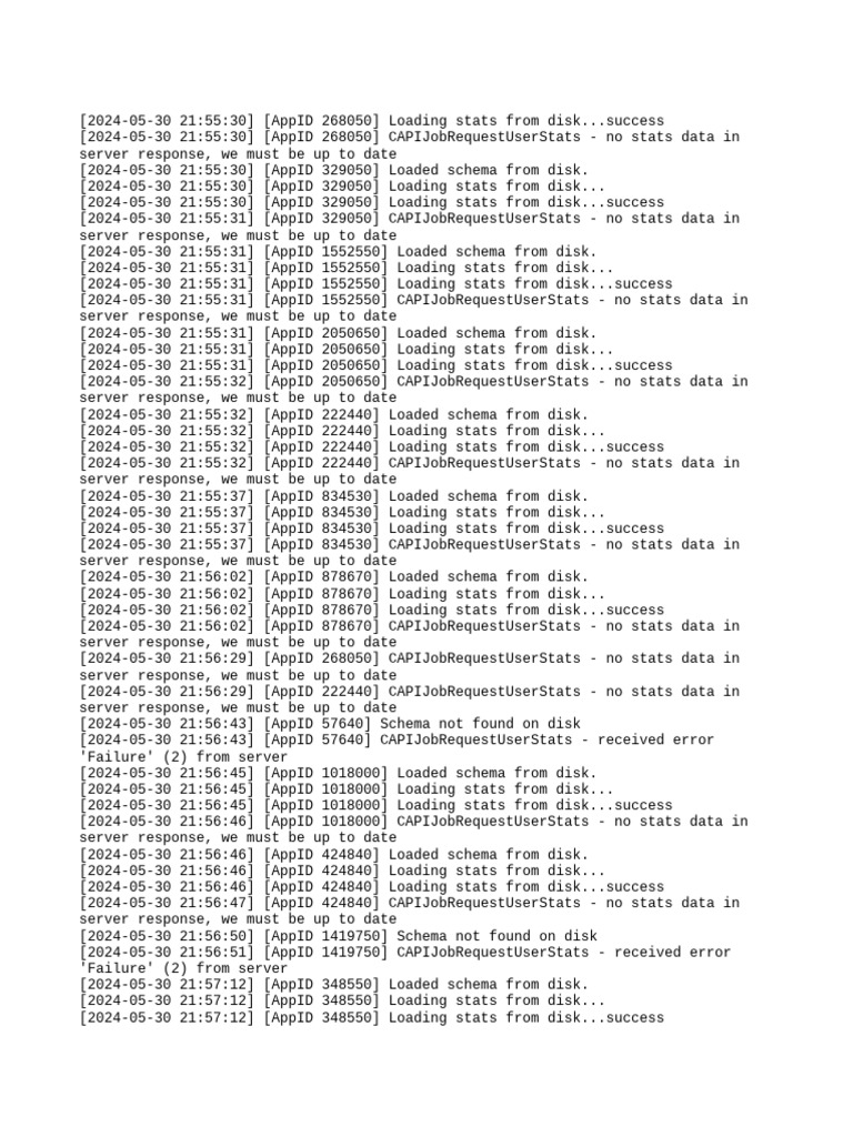 stats_log | PDF | Server (Computing) | Distributed Computing Architecture
