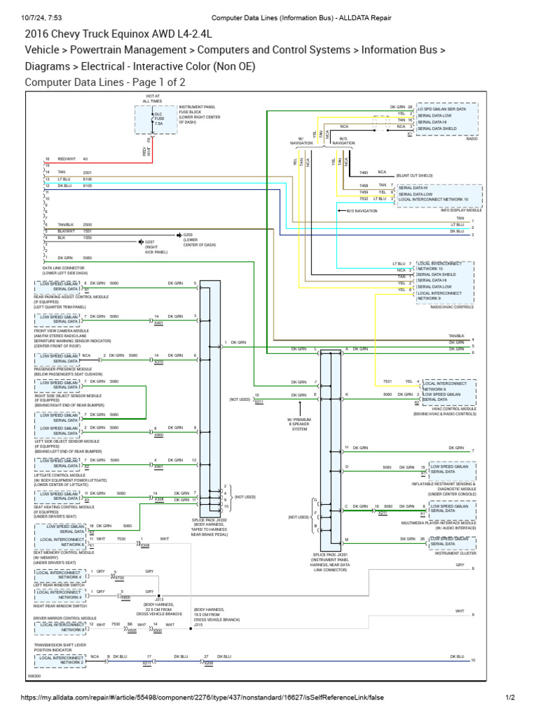 2016 Chev Equinox 2.4 Lts CAN Bus | PDF | Sports Cars | Vehicles
