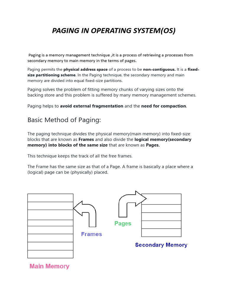 Paging in Operating System | PDF | Computer Data Storage | Computer Data