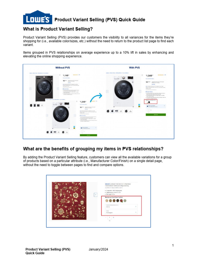 Product Variant Selling - Quick Guide | PDF | Computing