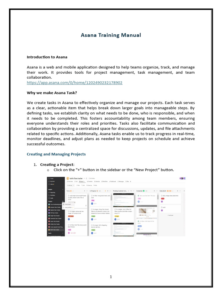 Asana Training Manual Pdf Comma Separated Values Computing
