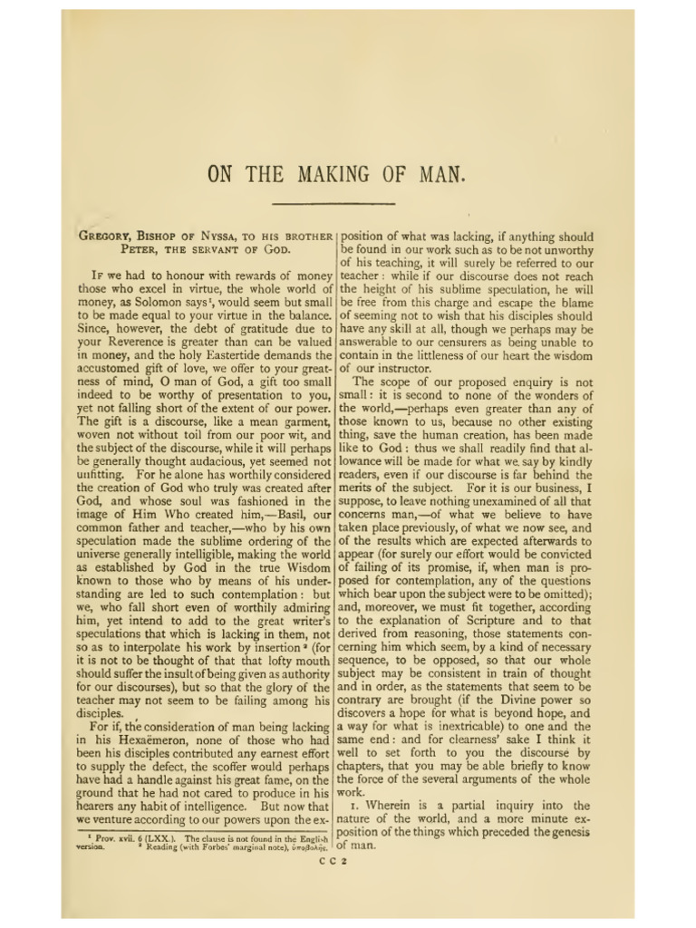 On The Making of Man NYSSA Nicene and Post-Nicene Fathers VOL V Ser 2 ...