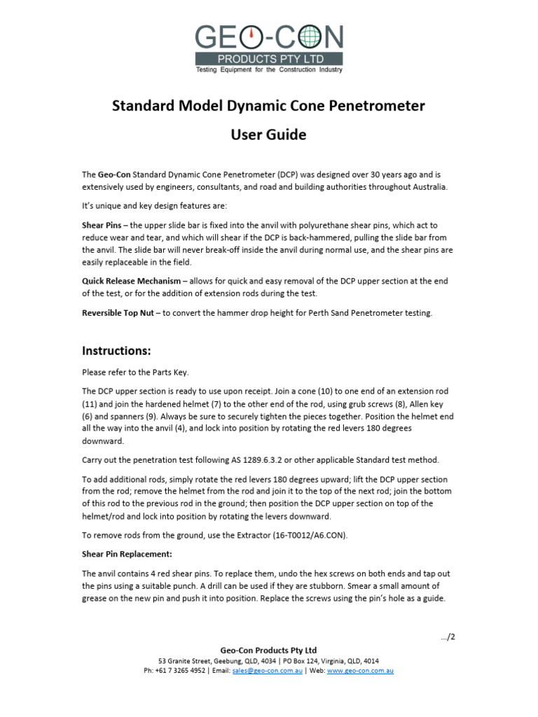 Standard Model DCP User Guide | PDF