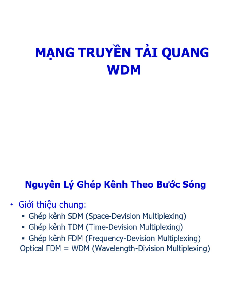 Nguyen Ly Ghep Kenh WDM | PDF