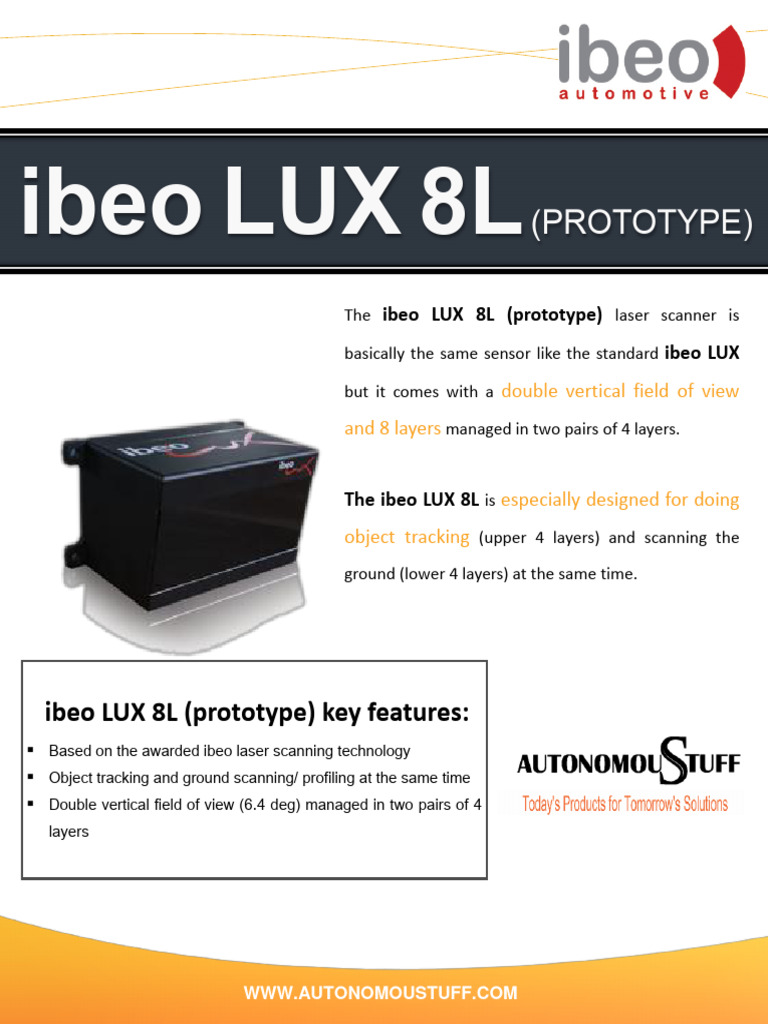 ibeo_lux_8l-as | PDF | Field Of View | Laser