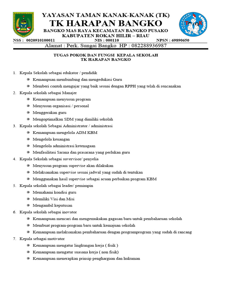 Deskripsi Tugas Pokok Dan Fungsi | PDF | Karier & Perkembangan | Bisnis