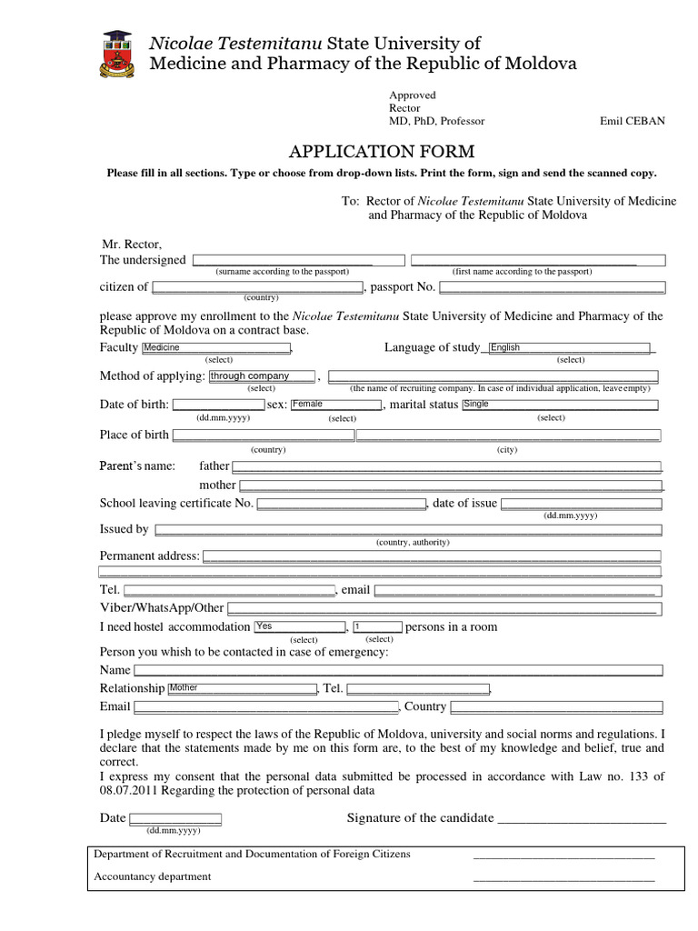 APPLICATION FORM UG Eng 2022 | PDF