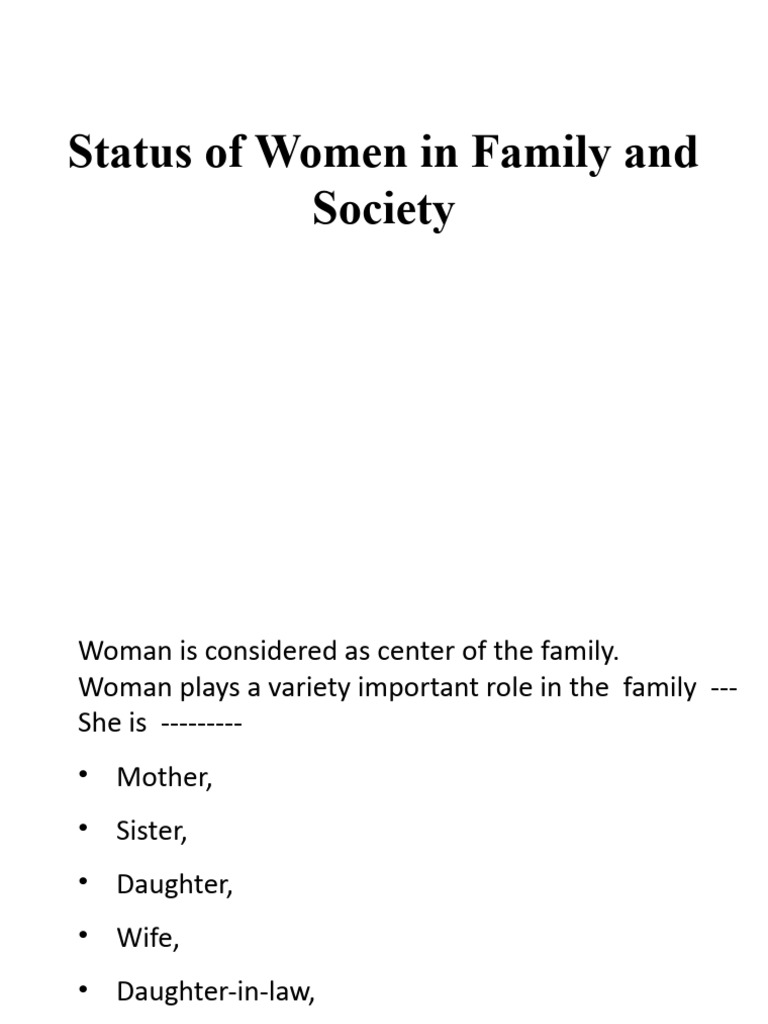 Women's Status in Family and Society | PDF | Indian Religions