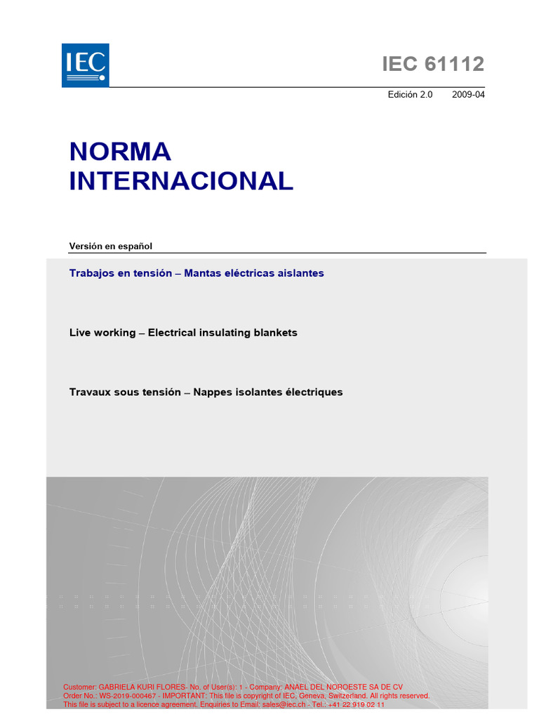 Cei61112 (Ed2 0) S | PDF | Aislador (Electricidad) | Comisión Electrotécnica Internacional