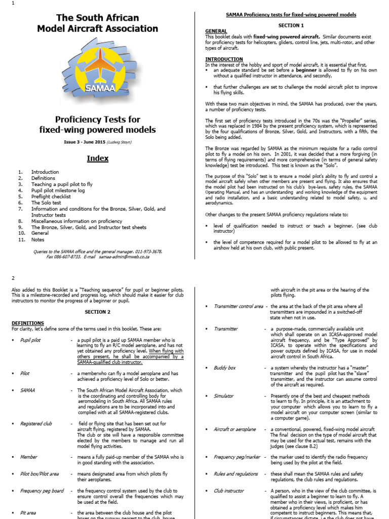 Proficiency Test Booklet | PDF | Flight Control Surfaces | Aircraft