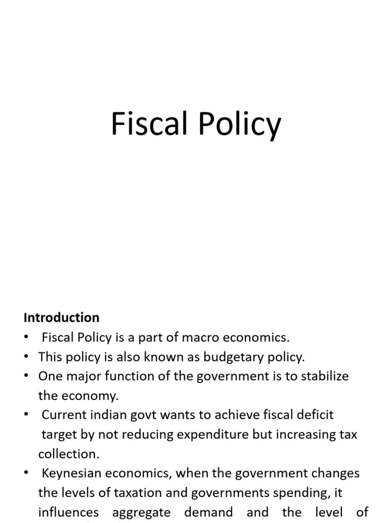 Fiscal Policy 2024 1 | PDF | Fiscal Policy | Government Budget Balance