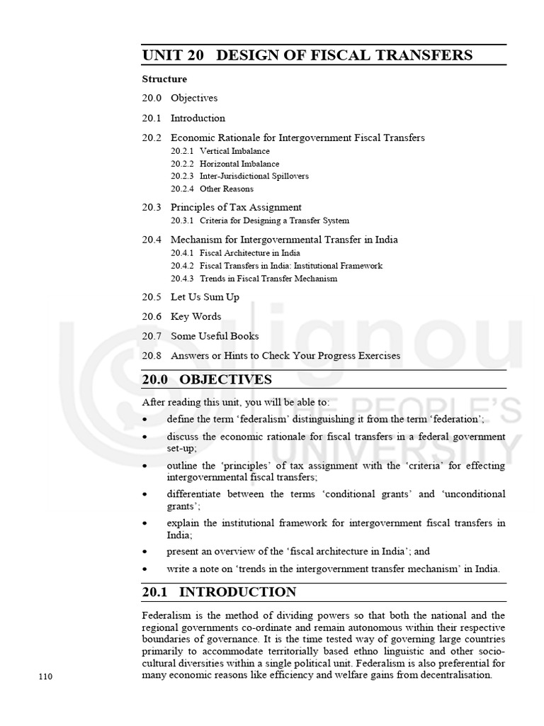 Design of Fiscal Transfers | PDF | Taxes | Excise