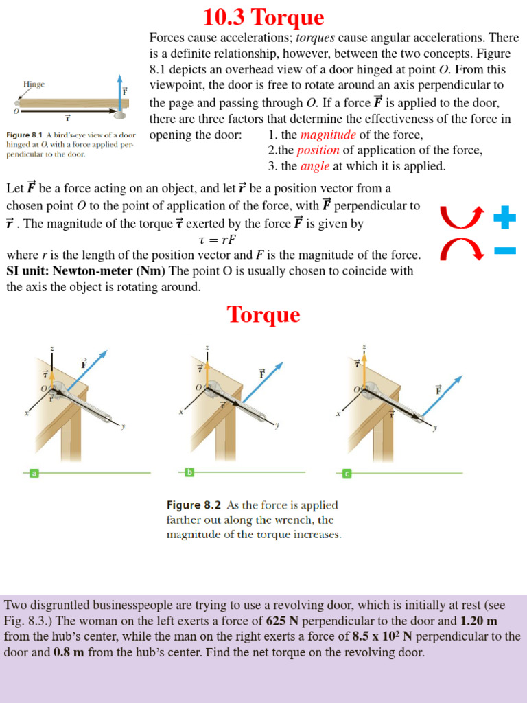 Chapter 10-3 Torque | PDF | Torque | Force Chapter 10-3 Torque | PDF | Torque | Force